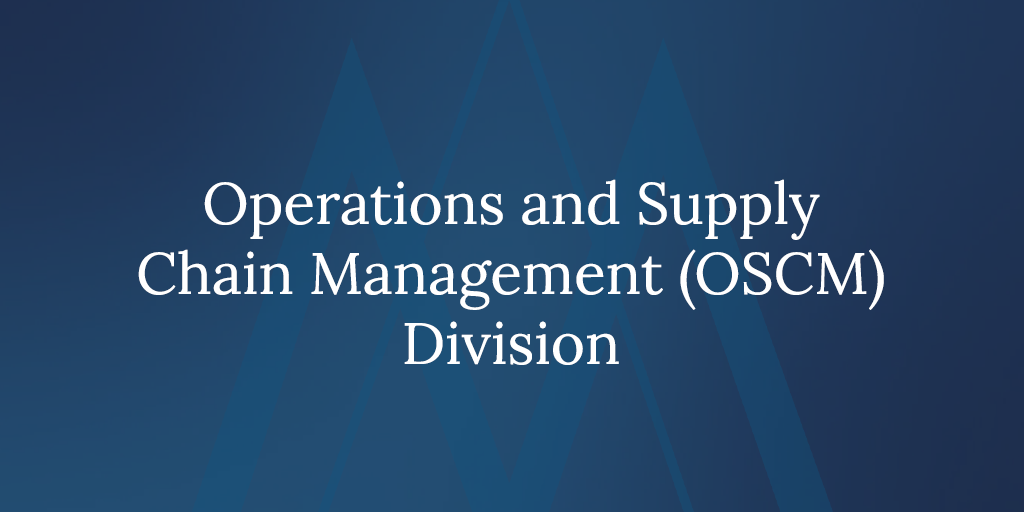 Divisions and Interest Groups | Operations and Supply Chain Management ...