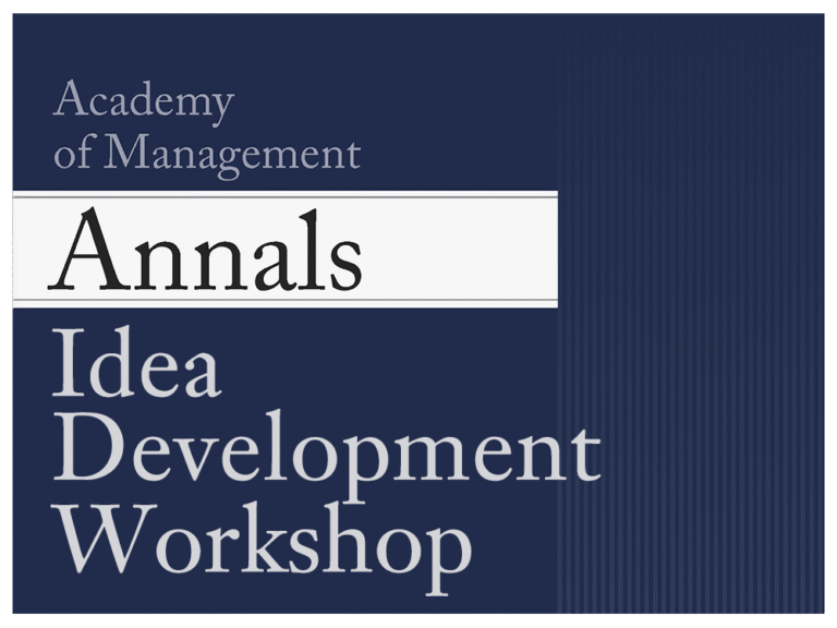Academy of Management Annals
